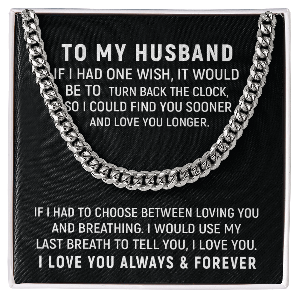 HeartStrings - Cuban Link Chain - Husband Turn Back The Clock – Heart ...